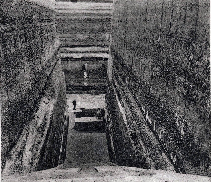"Unfinished Northern pyramid" at site of Zawyet El Aryan, built in 4th ...